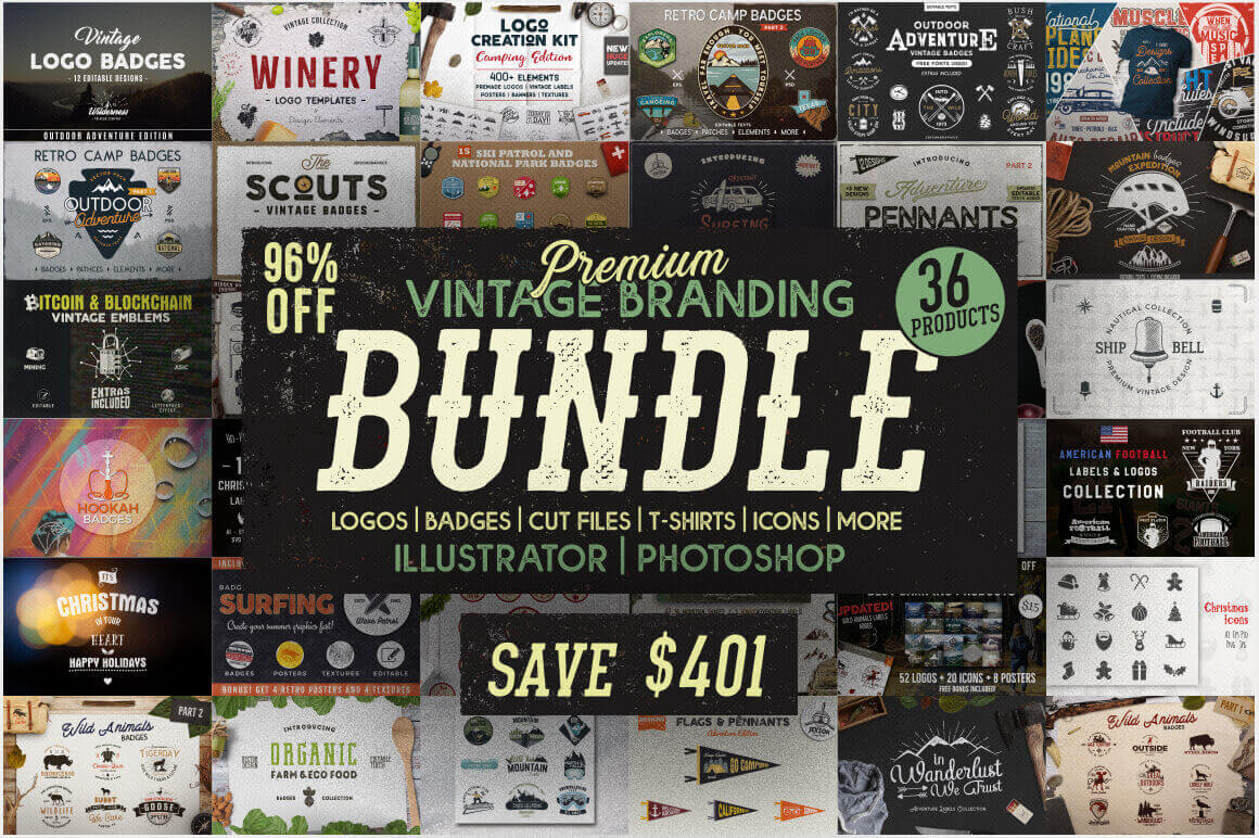 The Mighty Vintage Designs Bundle - Epic Bundle