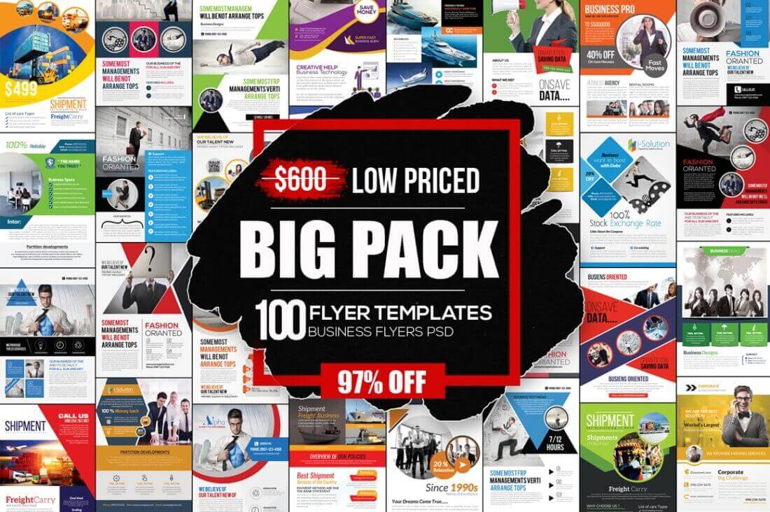 Bundle of 100 Print-Ready Flyer Templates - Epic Bundle