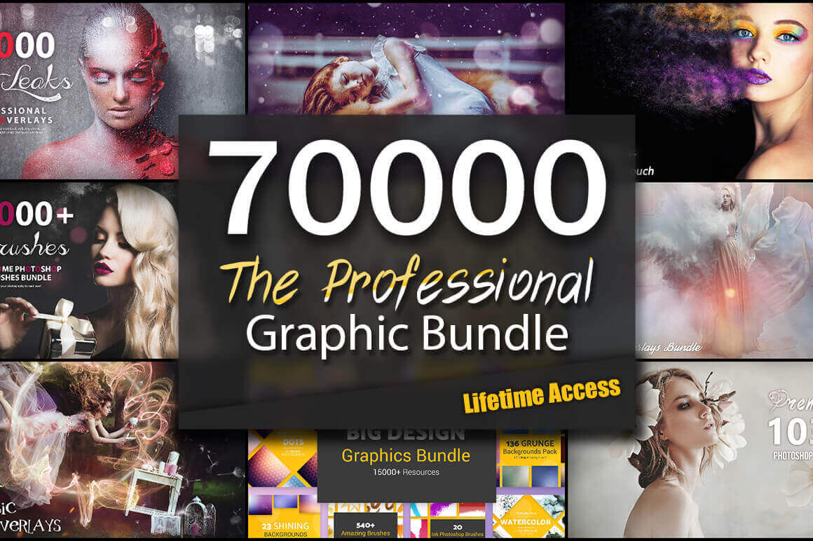 70,000+ Professional Graphics LIFETIME Bundle - Epic Bundle