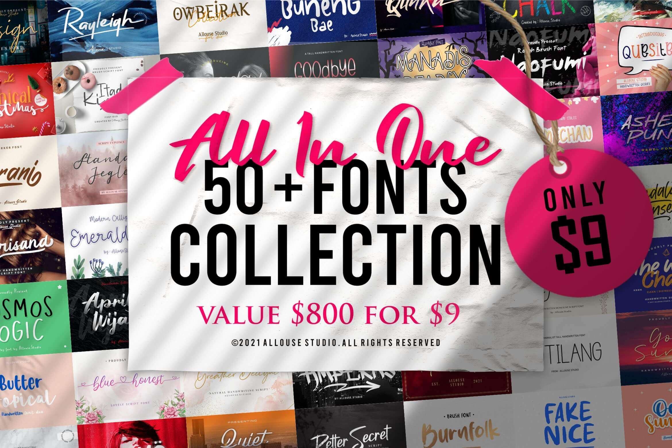 All In One: 50+ Fonts Bundle - Epic Bundle